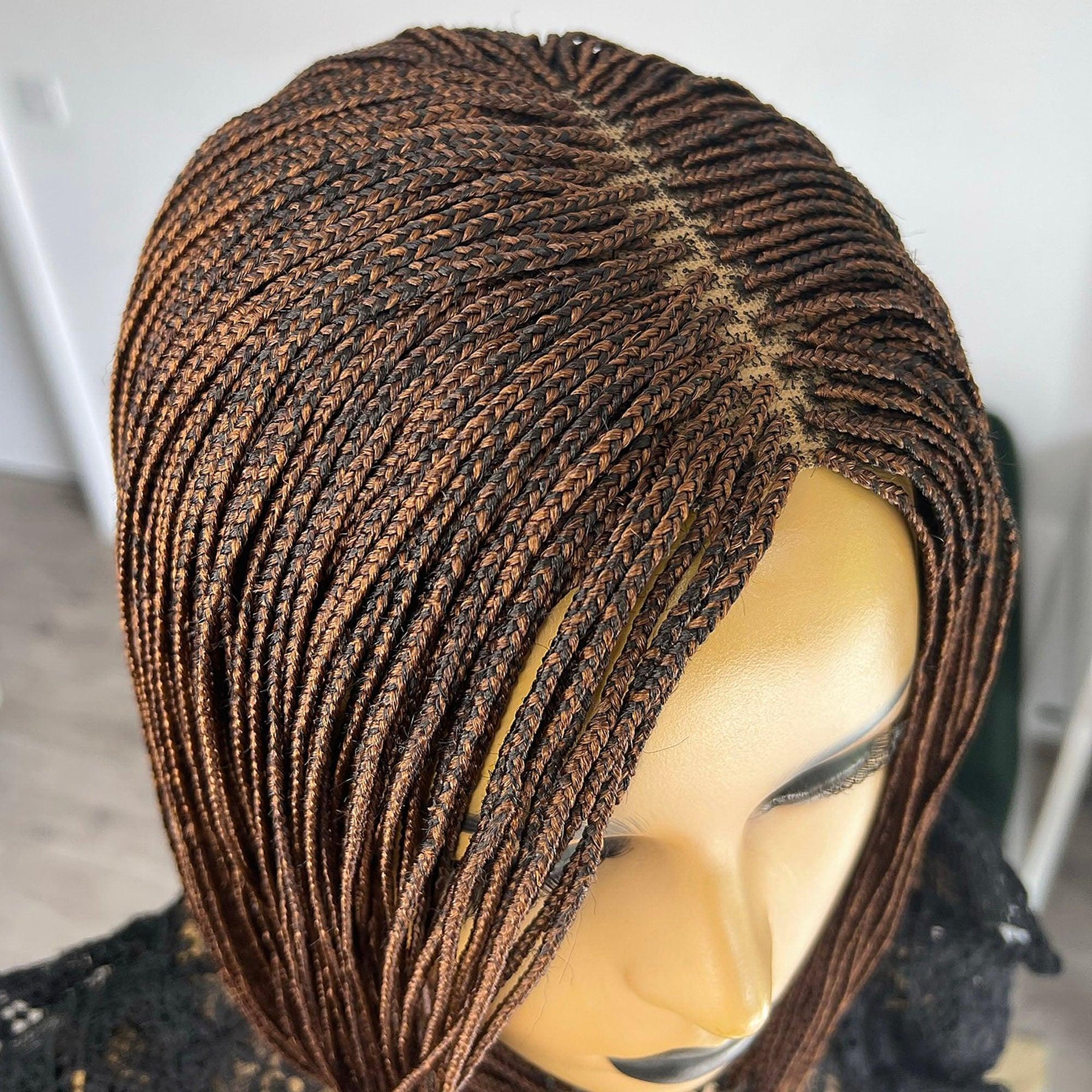Micro Box Braids - Short Bob Braids Wig - UniqueBraidedWigs